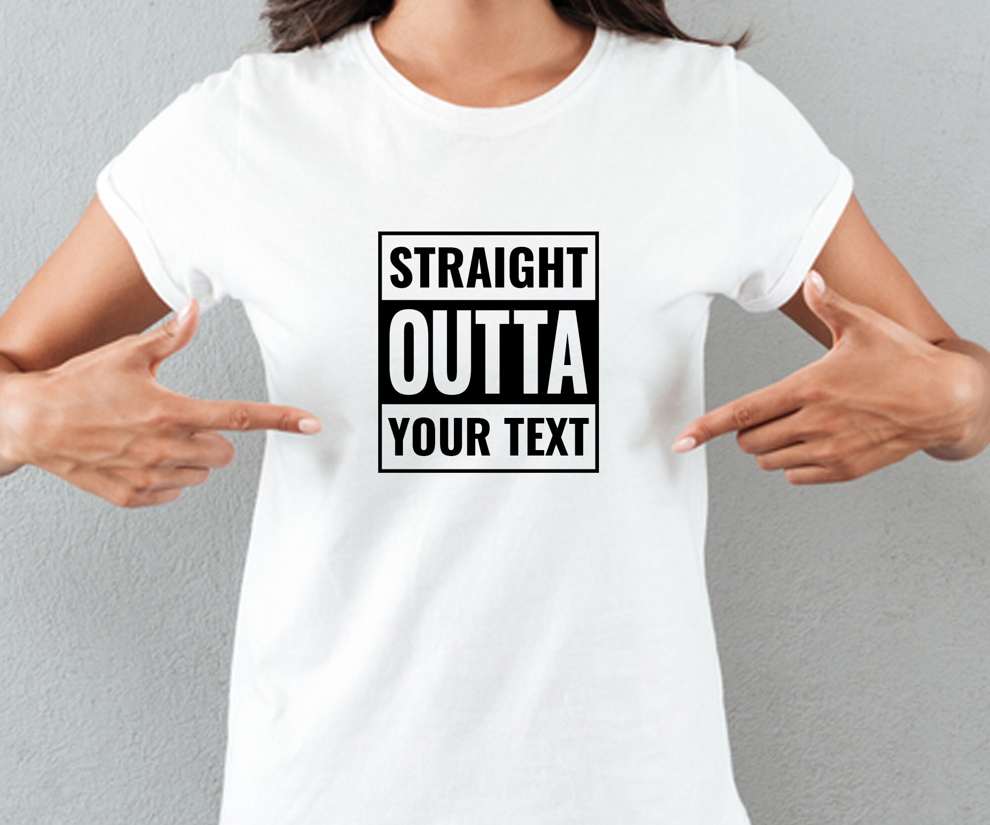 Straight Outta Compton Svg, Straight Outta Your Text SVG, Straight ...