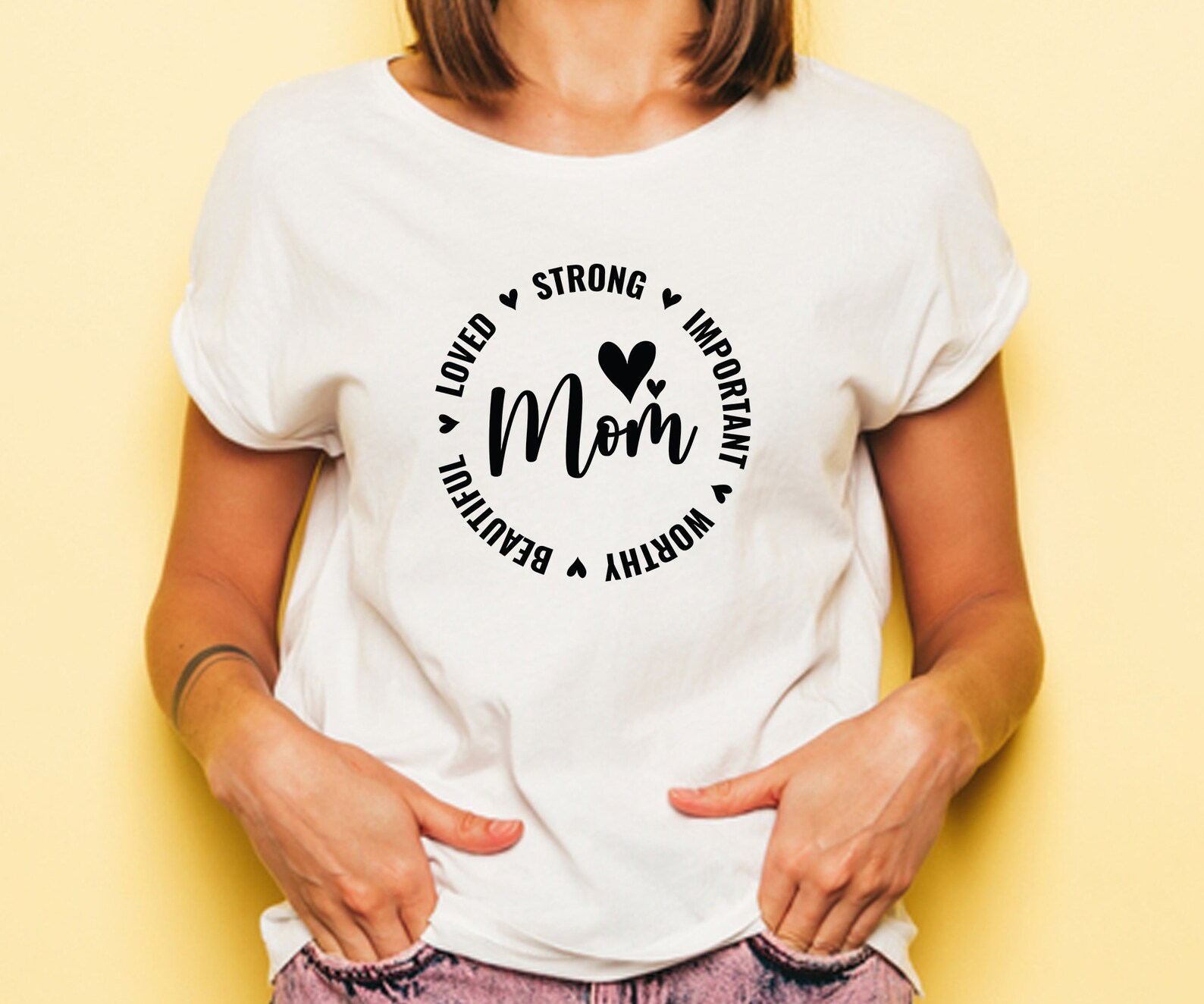 Mom Life SVG, Mom Strong, Important, Beautiful, Worthy, Loved Svg ...