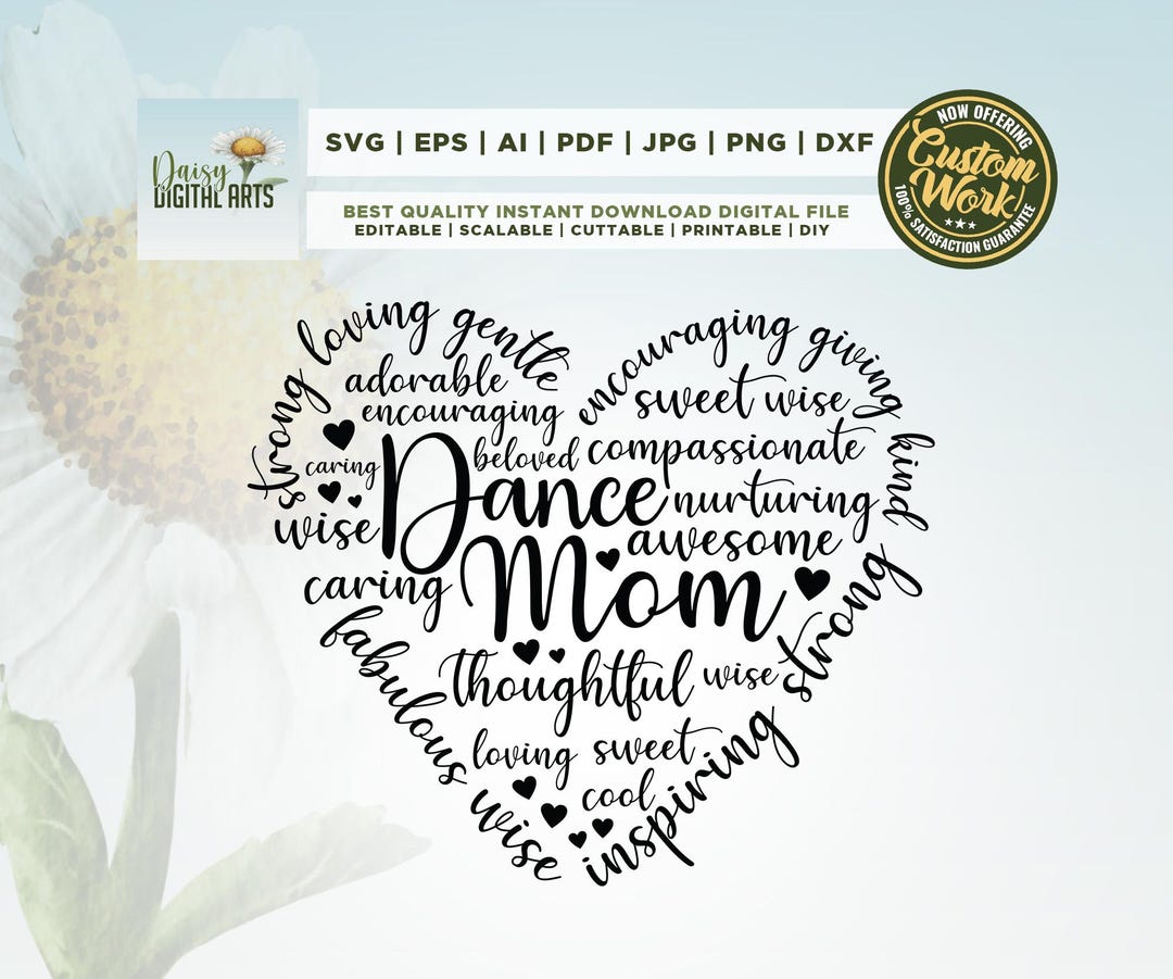 Dance Mom Png Svg, Cricut, Png, Svg, Sublimation, Dance Mom Words Png ...