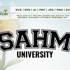 SAHM University Svg Png, Mom Life Svg Png, Mama Shirt Svg, Mother ...