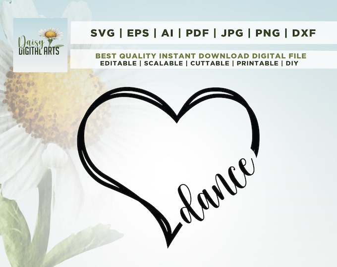 Dance Heart Svg, Dance Svg, Dance Png, Dancer Svg, Dance Mom Png, Dance ...