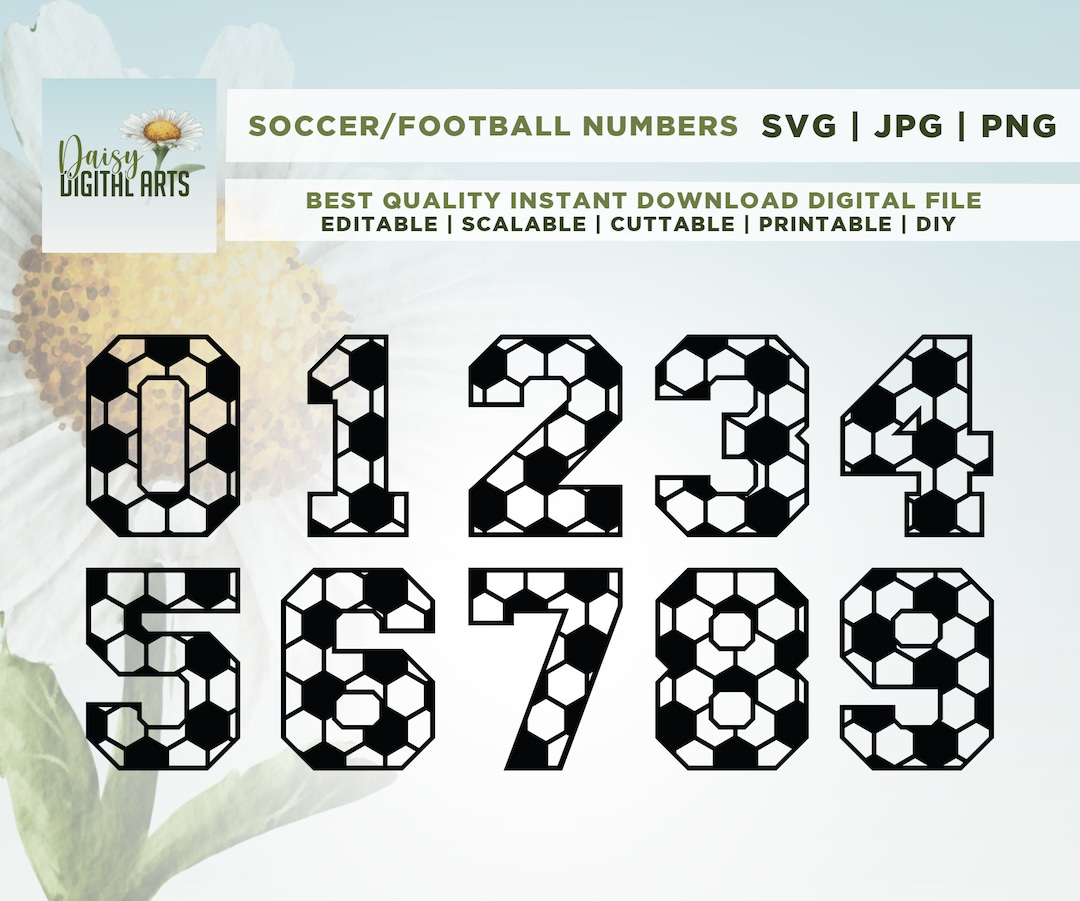 Soccer Numbers Svg, Varsity, Fall Svg, Autumn Svg, Vinyl, Silhouette ...