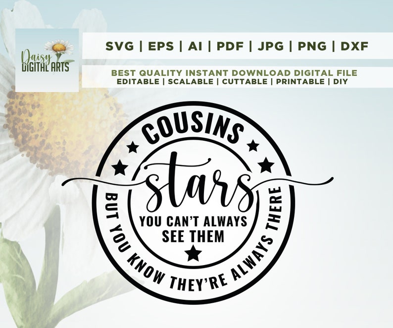 Cousins Are Like Stars Cousins SVG Cousin Quote SVG Cousins - Etsy