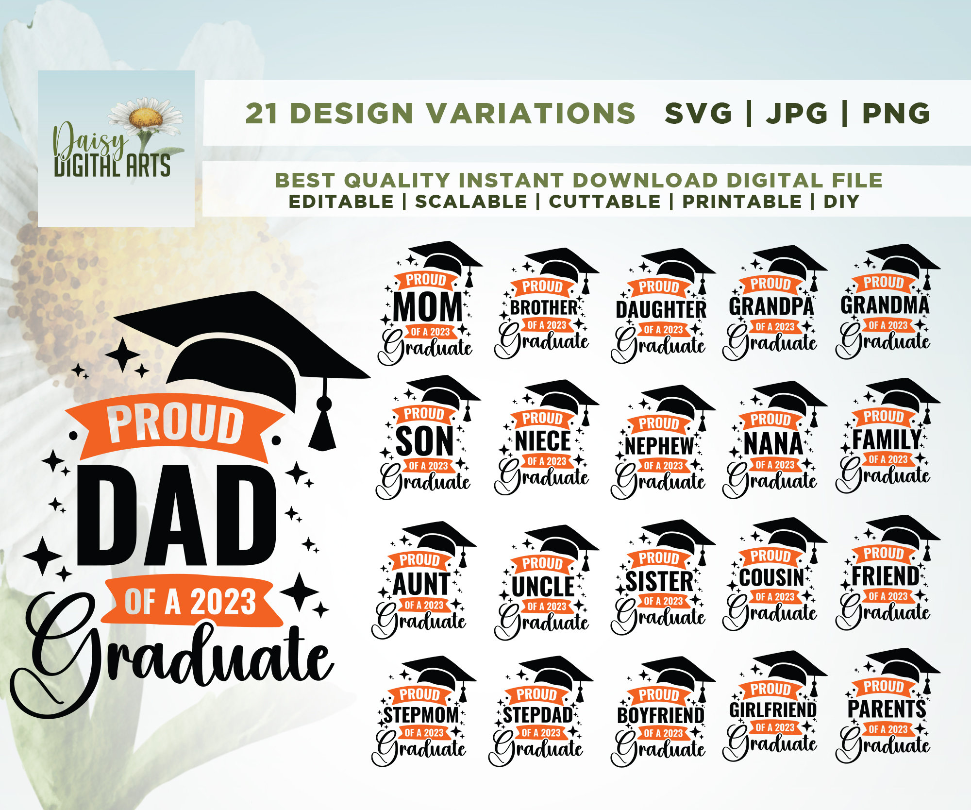 Orgulloso de un 2023 Graduado svg Graduación svg Bundle - Etsy México
