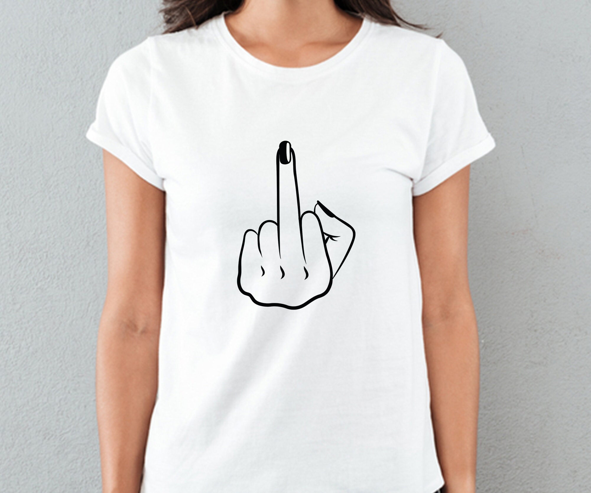 Middle Finger SVG Middle Finger Silhouette Digital Download Female ...