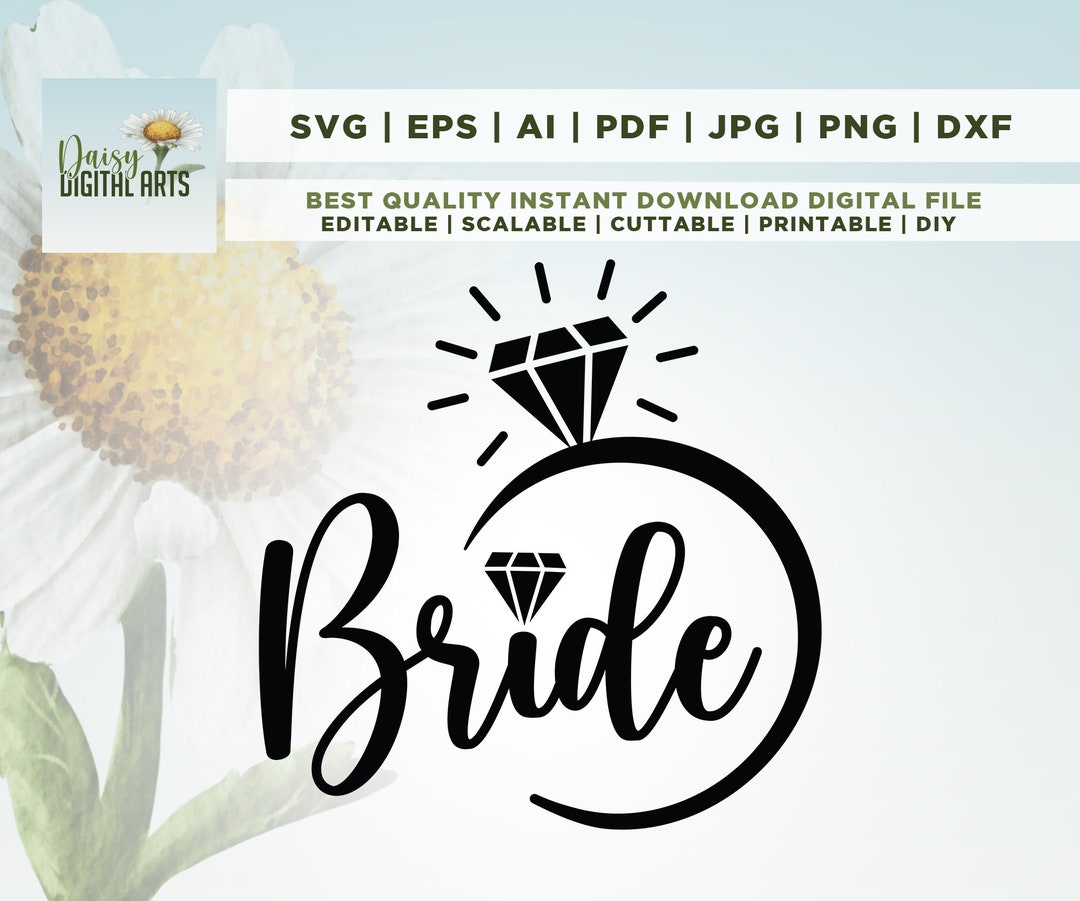 Bride Diamond Ring SVG, Wedding Cut Files (digital Download) - Etsy