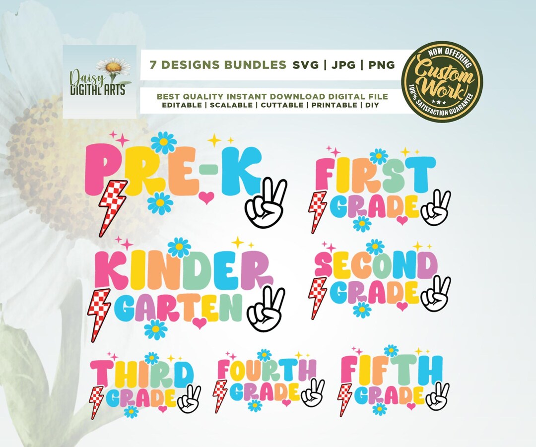 Preppy Back to School Bundle PNG, Cricut, Png, Svg, Sublimation ...
