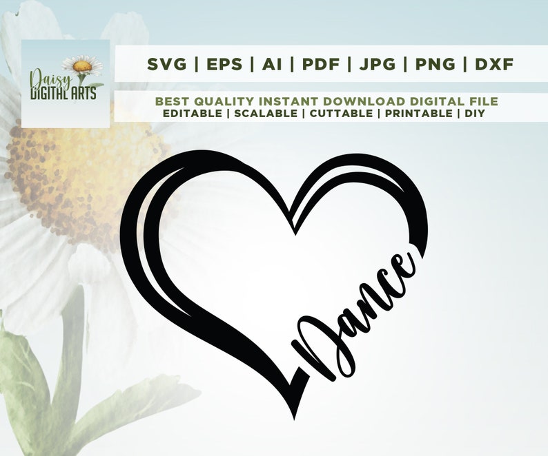 Dance Heart Svg Dance Svg Dance Png Dancer Svg Dance Mom - Etsy