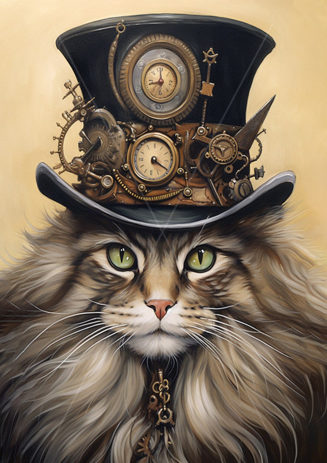 Steampunk Kitty 2 Decoupage . Rice Paper. Https://dragonflycrafts.uk ...