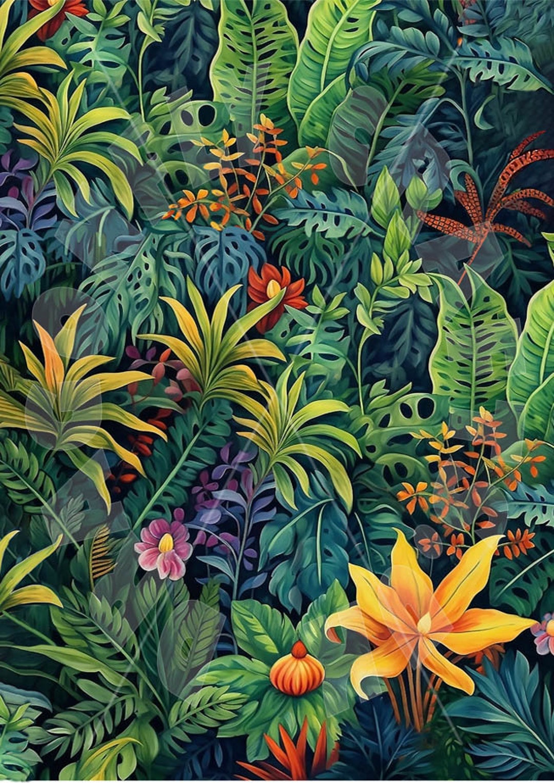 Jungle Background Decoupage Rice Paper. Available in Sizes A1, A2, A3 ...