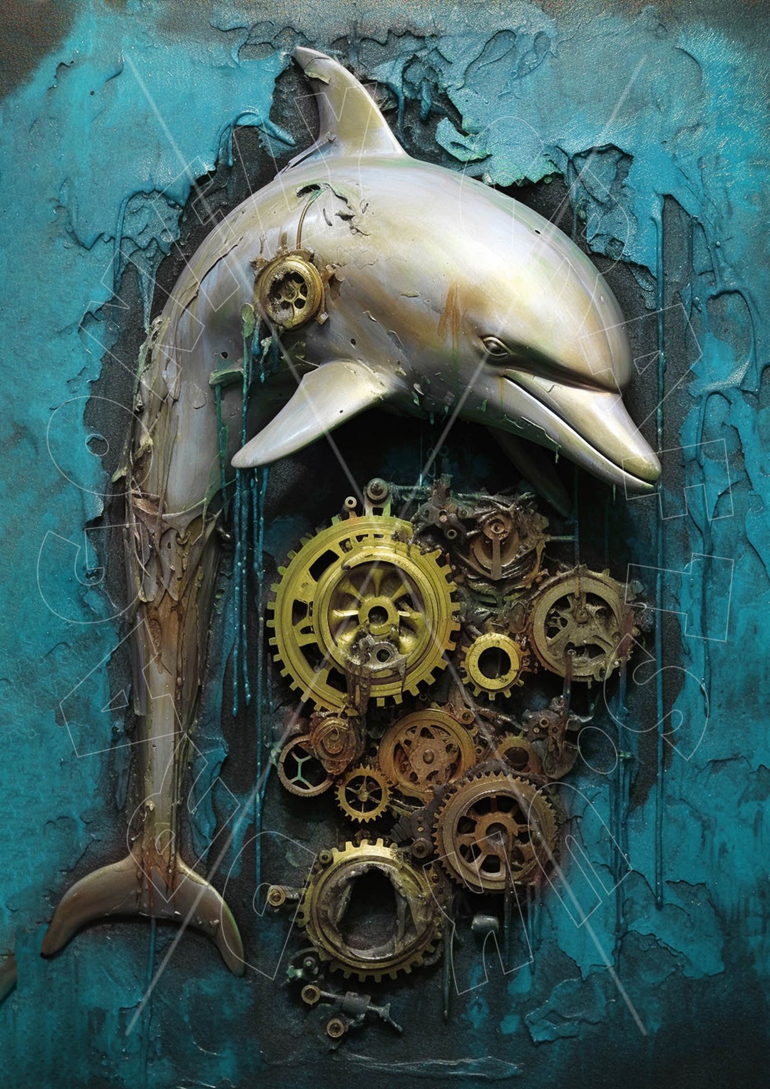 3D Dolphin Decoupage . Rice Paper. Https://dragonflycrafts.uk/ - Etsy UK