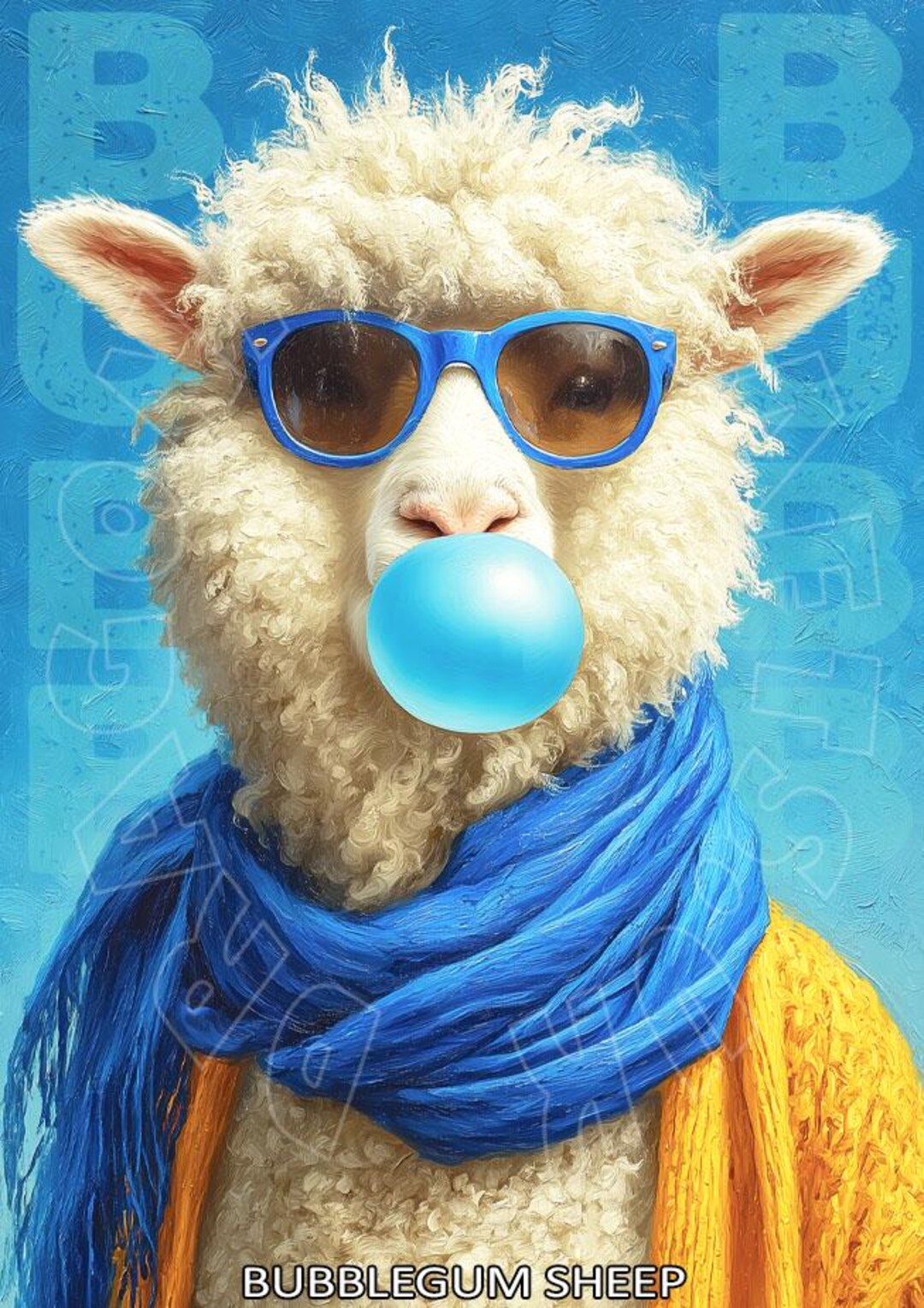 Bubblegum Sheep Decoupage Rice Paper. Most Designs Available in Sizes ...