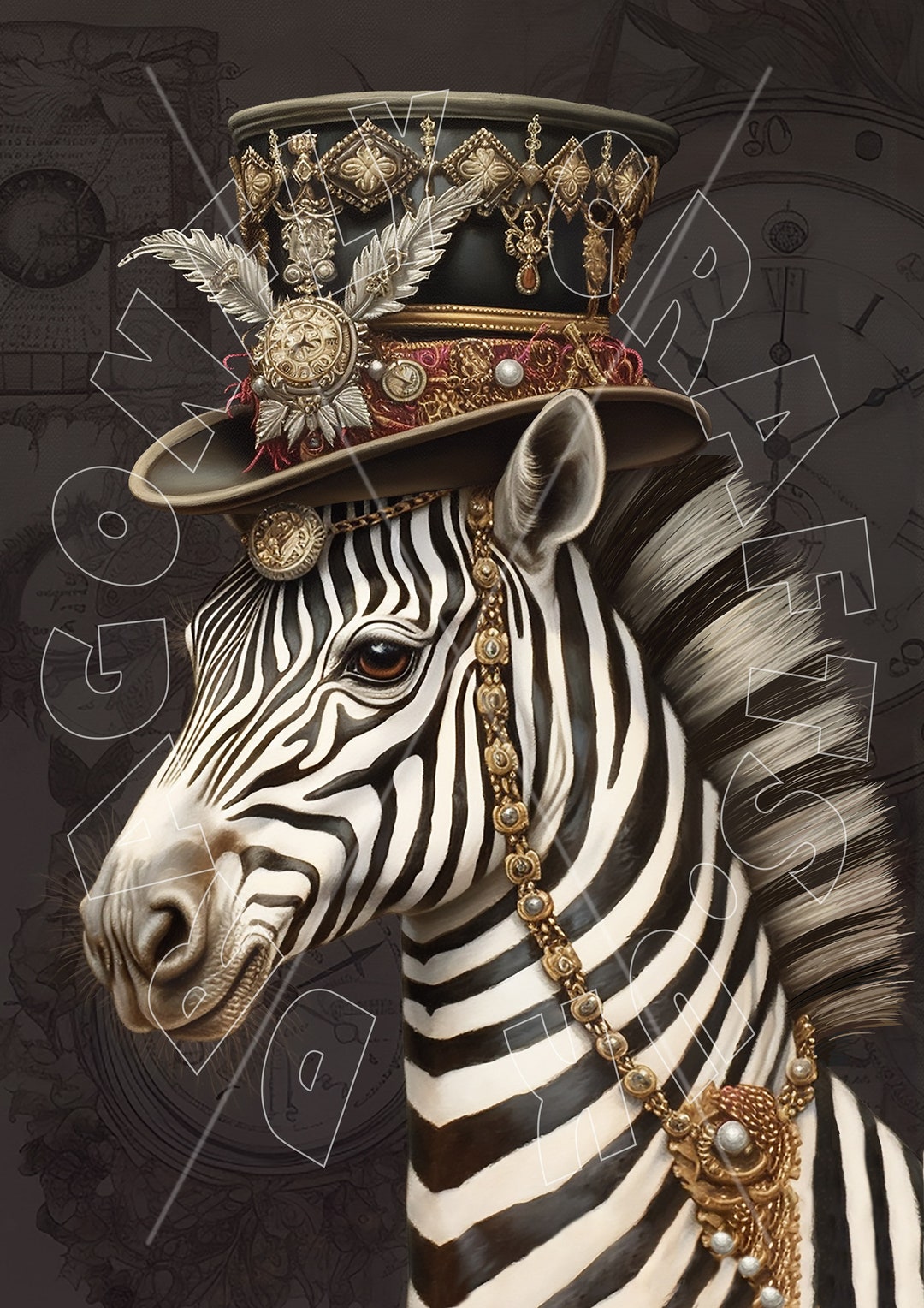 Flamboyant Zebra Decoupage Rice Paper. Available in Sizes A1, A2, A3 ...