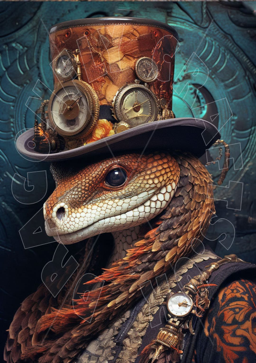 Steampunk Snake Decoupage . Rice Paper. Https://dragonflycrafts.uk ...