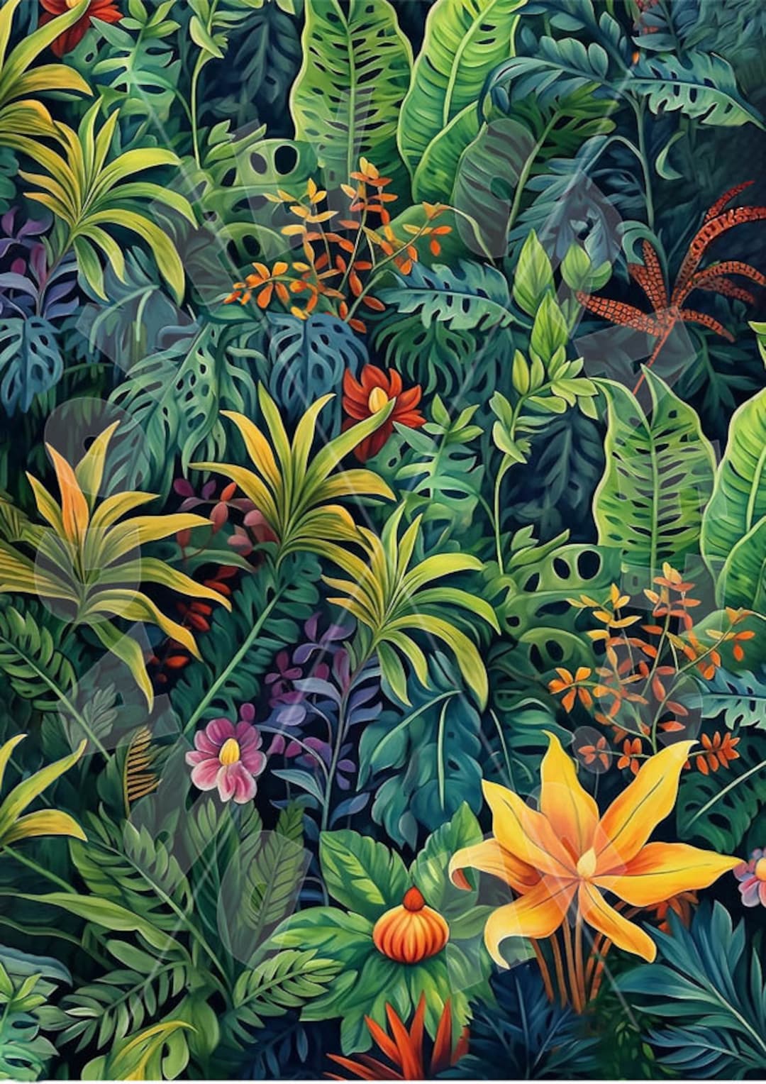 A2 Large Size Decoupage Jungle Background Rice Paper. Https ...