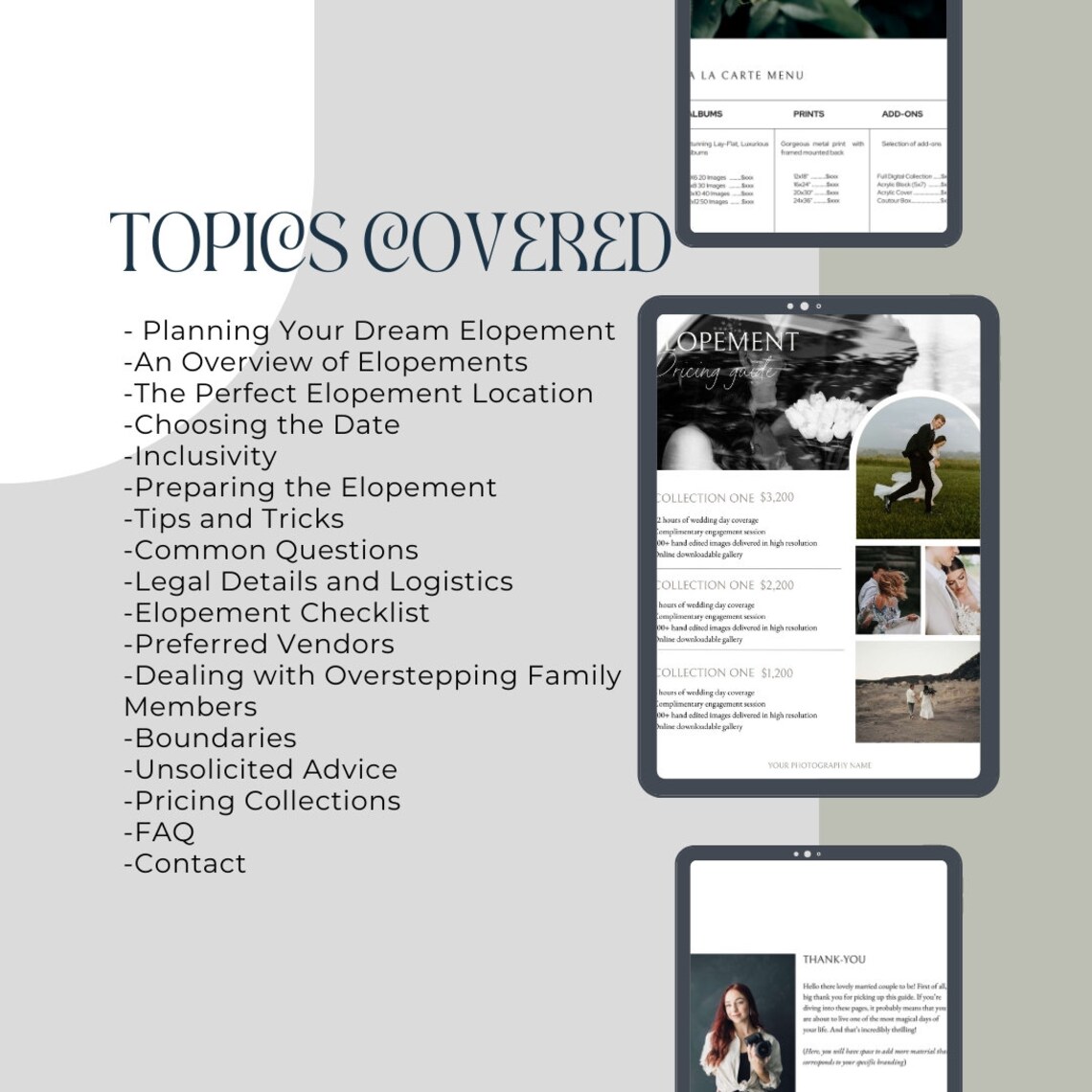 Elopement Preparation Photography Guide Template / CANVA - Etsy