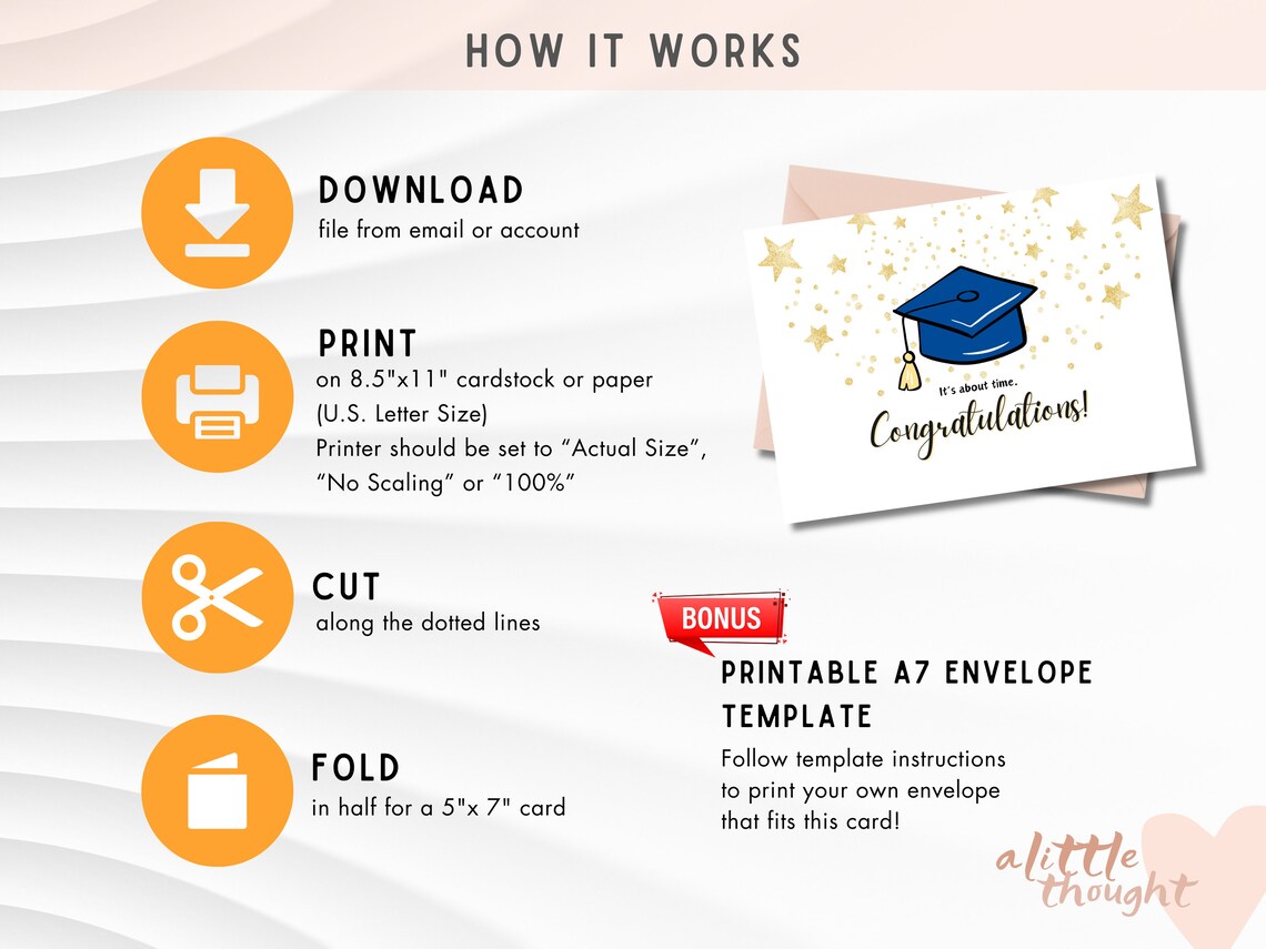 Printable Happy Graduation Day Card, Congratulations Grad, Graduation ...
