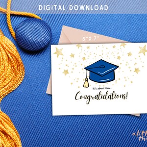 Printable Happy Graduation Day Card, Congratulations Grad, Graduation ...