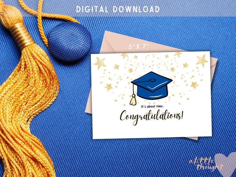 Printable Happy Graduation Day Card, Congratulations Grad, Graduation ...
