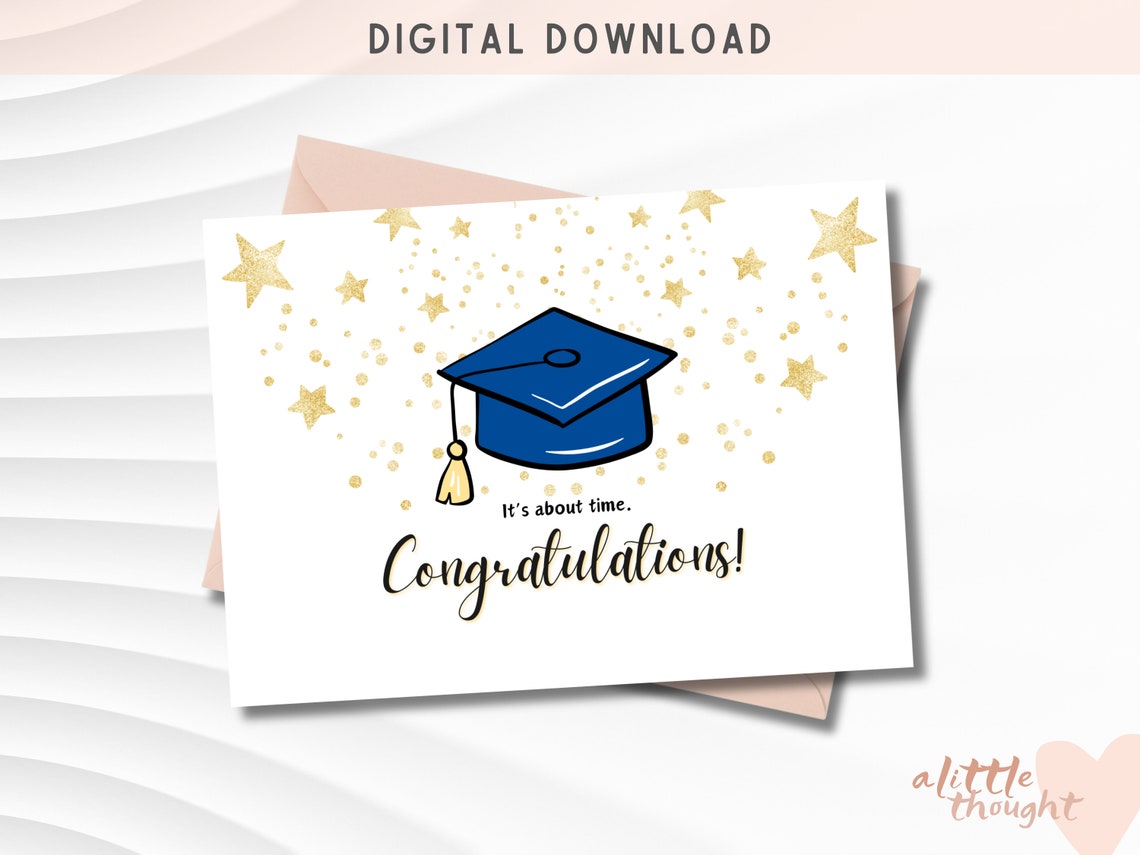 Printable Happy Graduation Day Card, Congratulations Grad, Graduation ...
