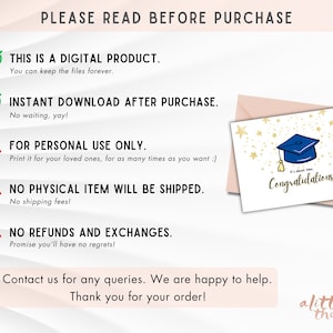 Printable Happy Graduation Day Card, Congratulations Grad, Graduation ...