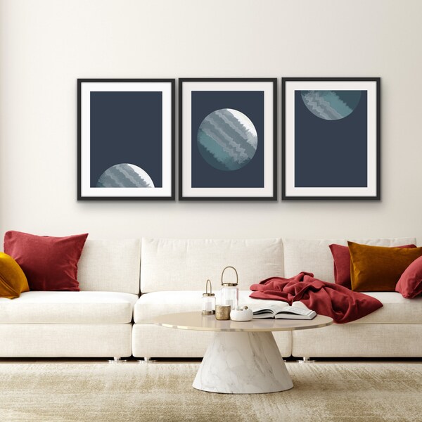 Shades of Blue Gallery Wall Set - Etsy