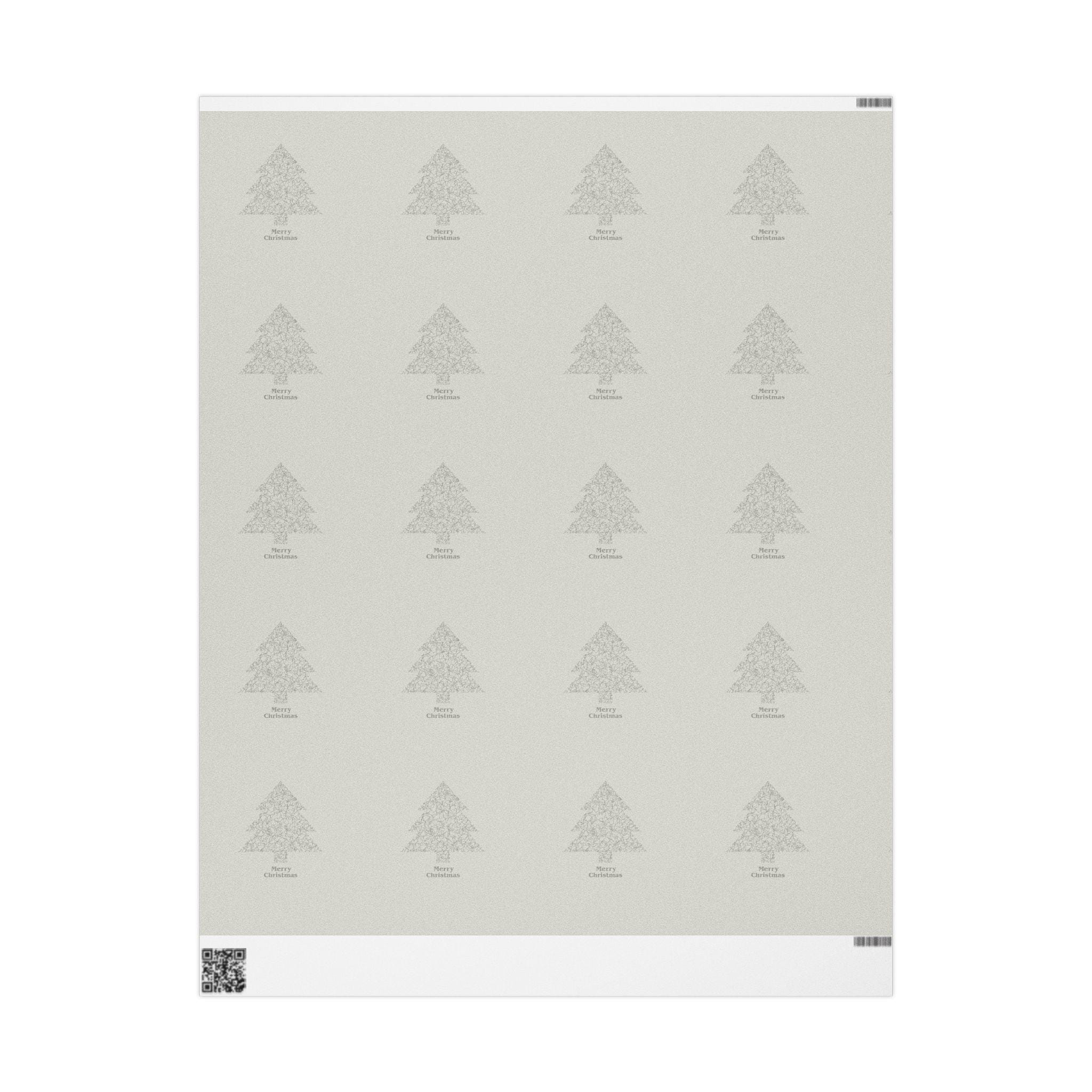 White Christmas Wrapping Paper With Christmas Tree, Merry Christmas ...