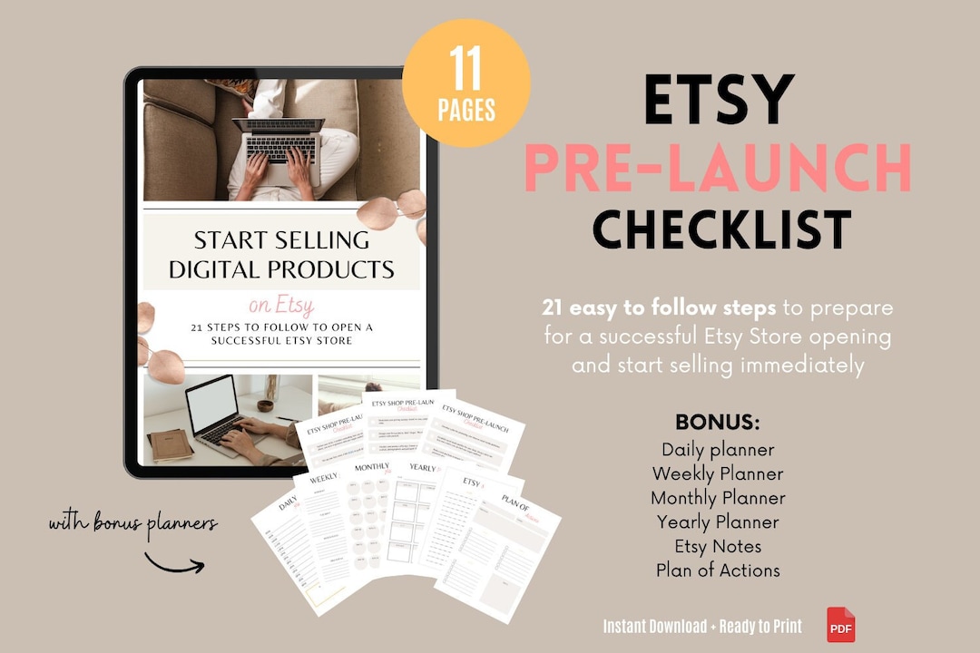 ETSY Success Guide, Pre-launch Guide, Start Etsy Shop for Beginners ...