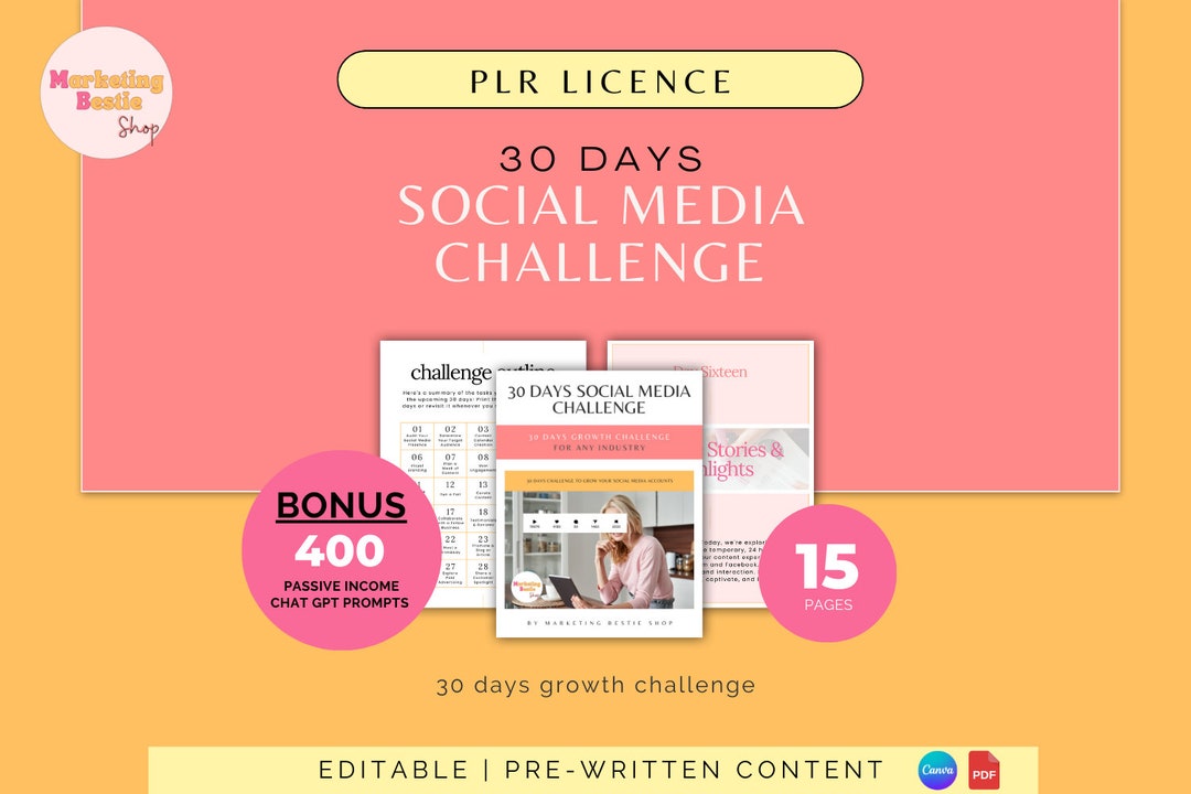 30 Days Social Media Challenge, Instagram Growth, Faceless Marketing ...