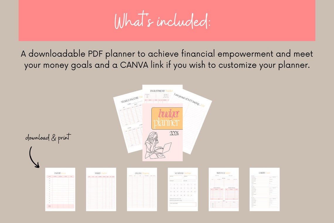 Printable Budget Planner 2024, Planner Template, Abundance, Expense ...