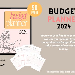 Printable Budget Planner 2024, Planner Template, Abundance, Expense ...