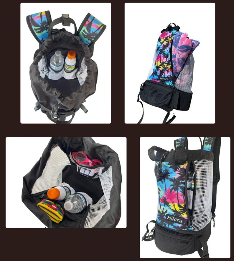 Hikira Drawstring Backpack Palm Tree-large. W/trolley Sleeve. See ...