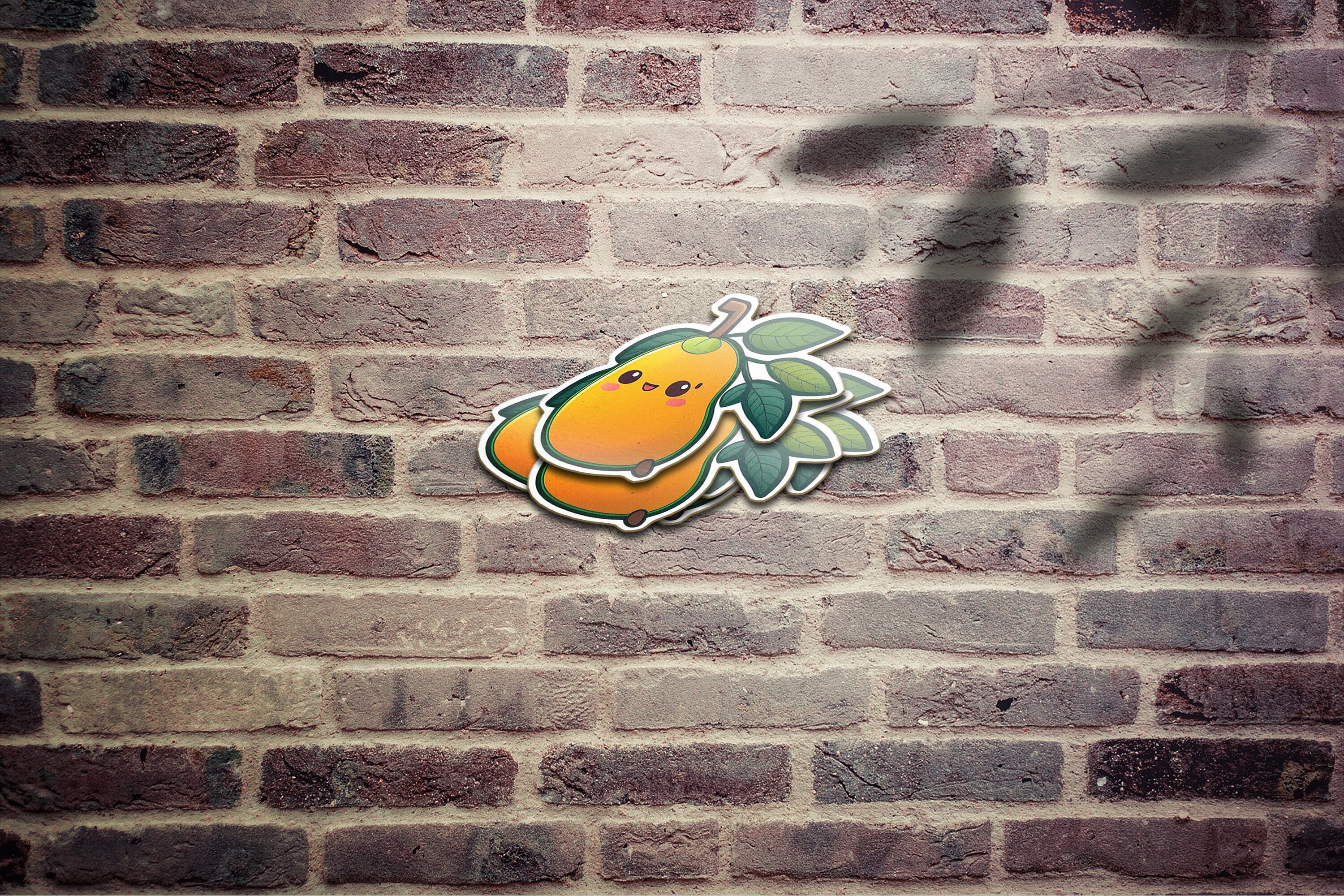 Cute Mango Sticker 1 Playful Vinyl or Paper Sticker Vibrant - Etsy