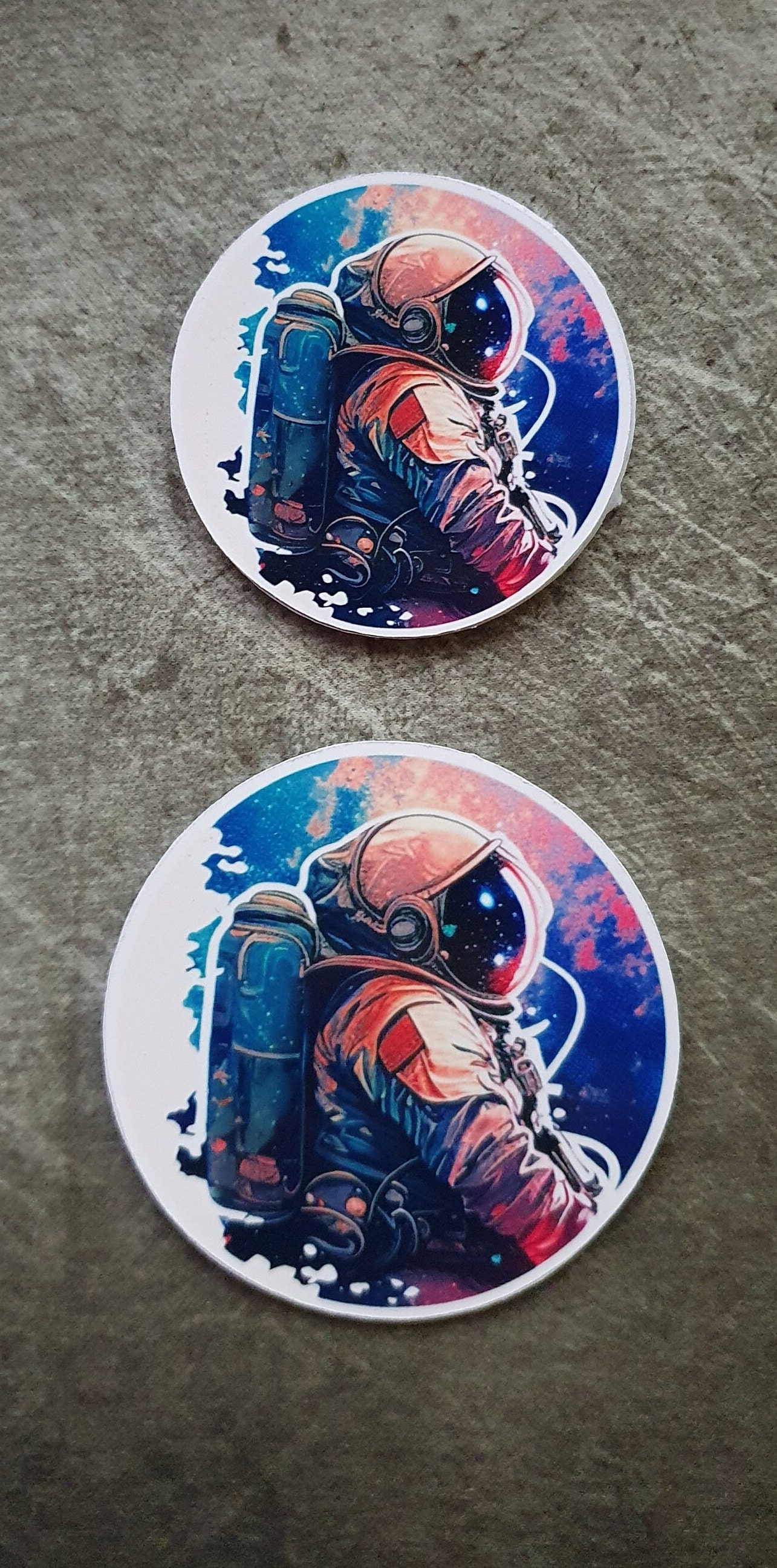 Astronaut in Space Sticker, Astronaut Flying Through Space Galactic ...