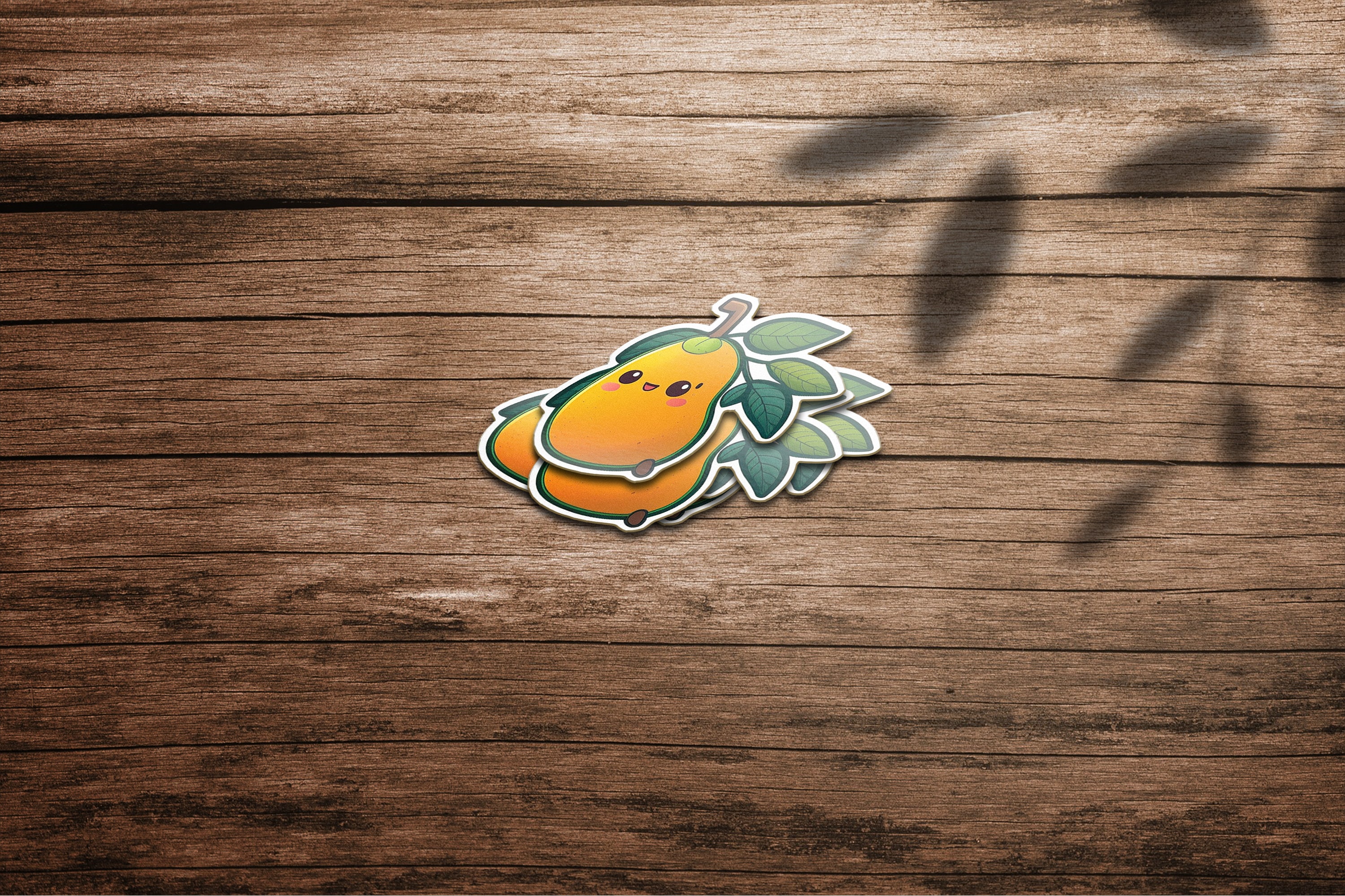 Cute Mango Sticker 1 Playful Vinyl or Paper Sticker Vibrant - Etsy