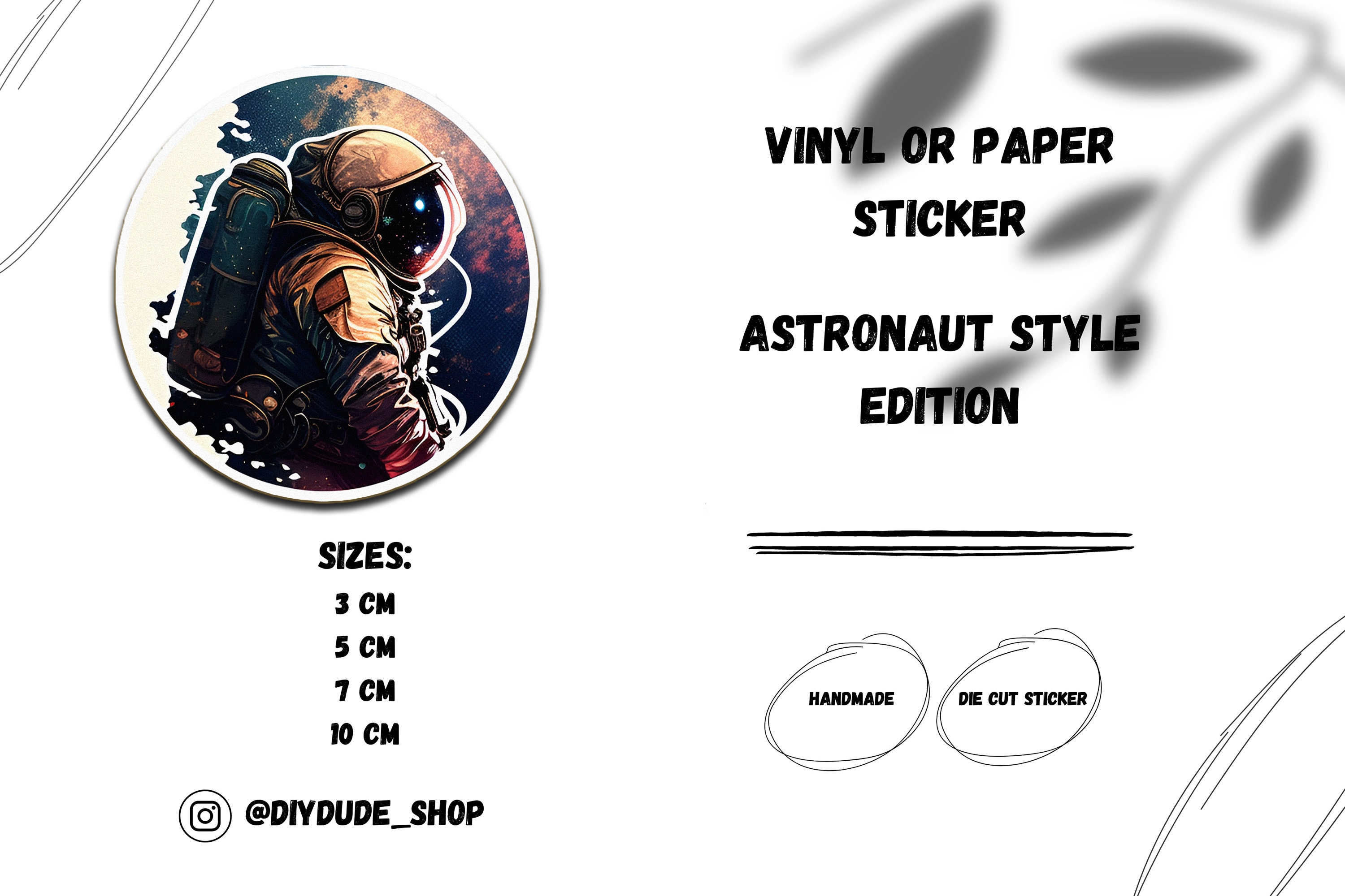 Astronaut in Space Sticker, Astronaut Flying Through Space Galactic ...
