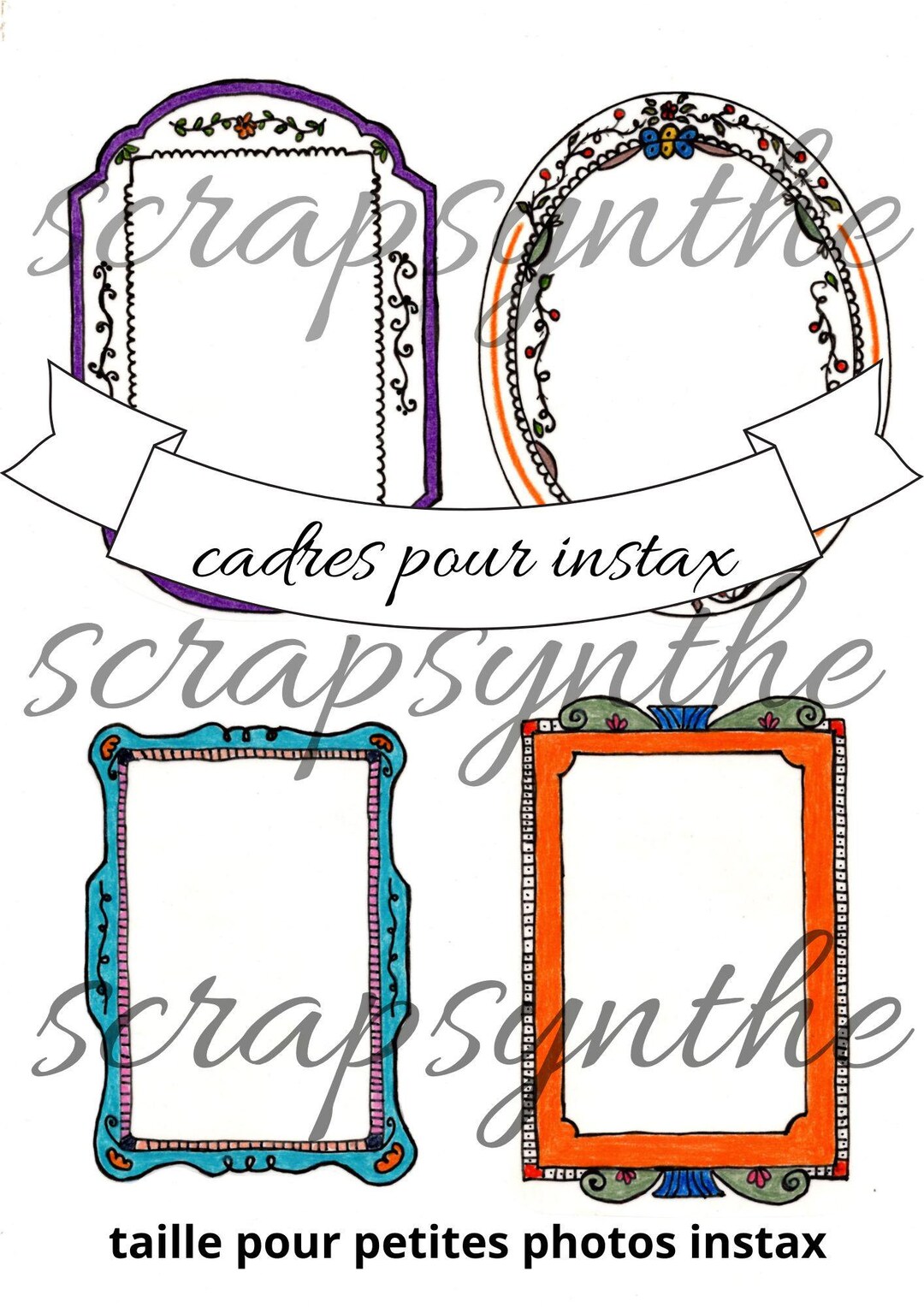 Photo Frames for Instax and Small Photos, Decorative Photo Backgrounds ...