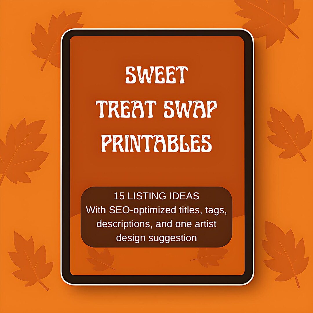 Sweet Treat Swap Printables Idea Vault: Etsy Shop Success (DIY Download ...