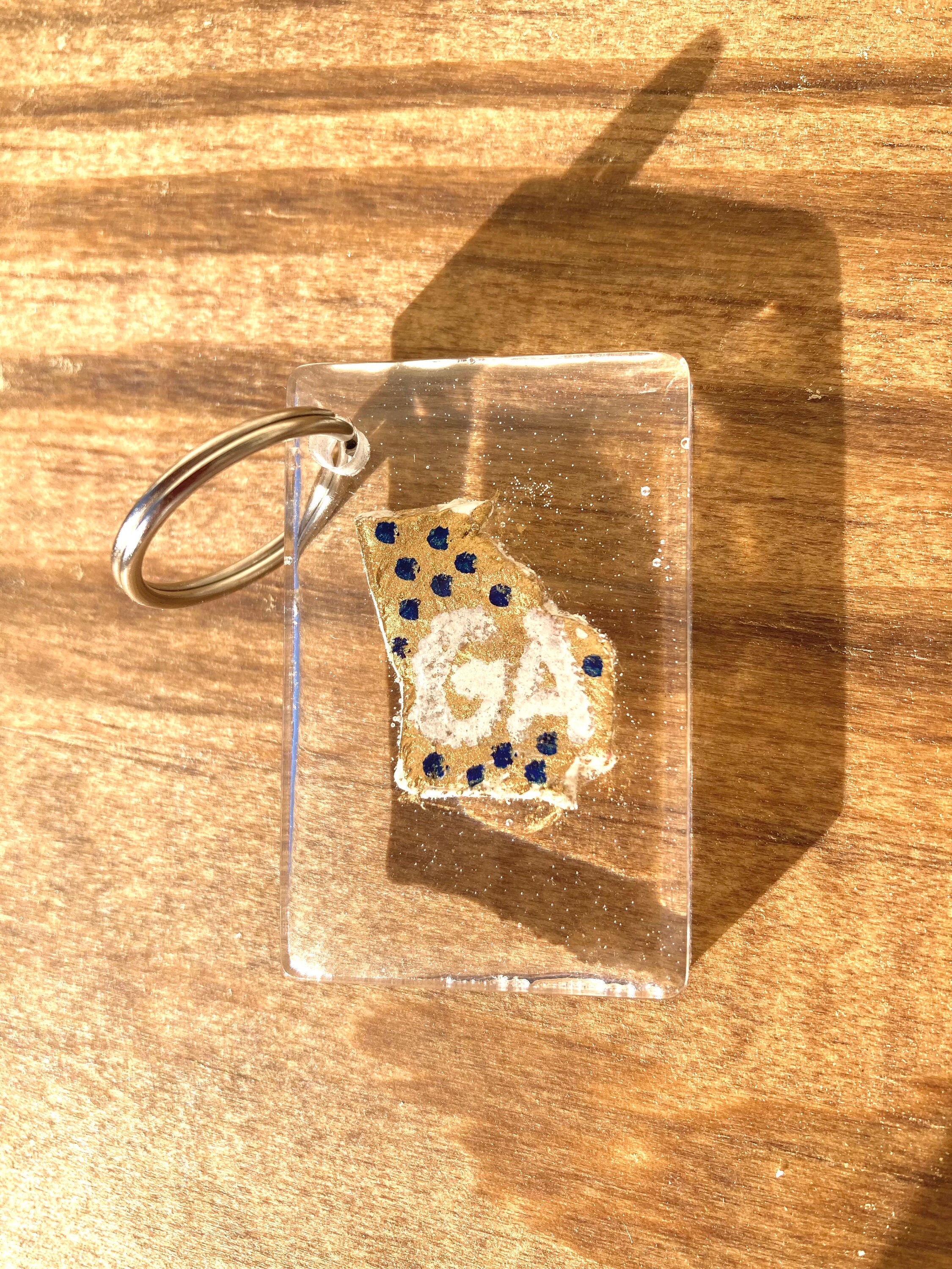 Georgia Colors State Keychain - Etsy