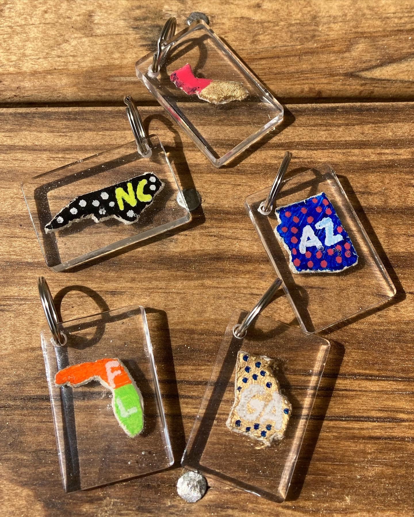 Georgia Colors State Keychain - Etsy