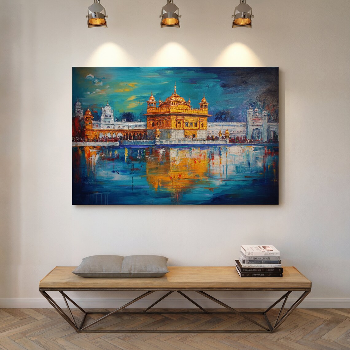 Gurdwara Sikh Art Golden Temple Canvas Unframed Sikh Wall Art Sikhism ...