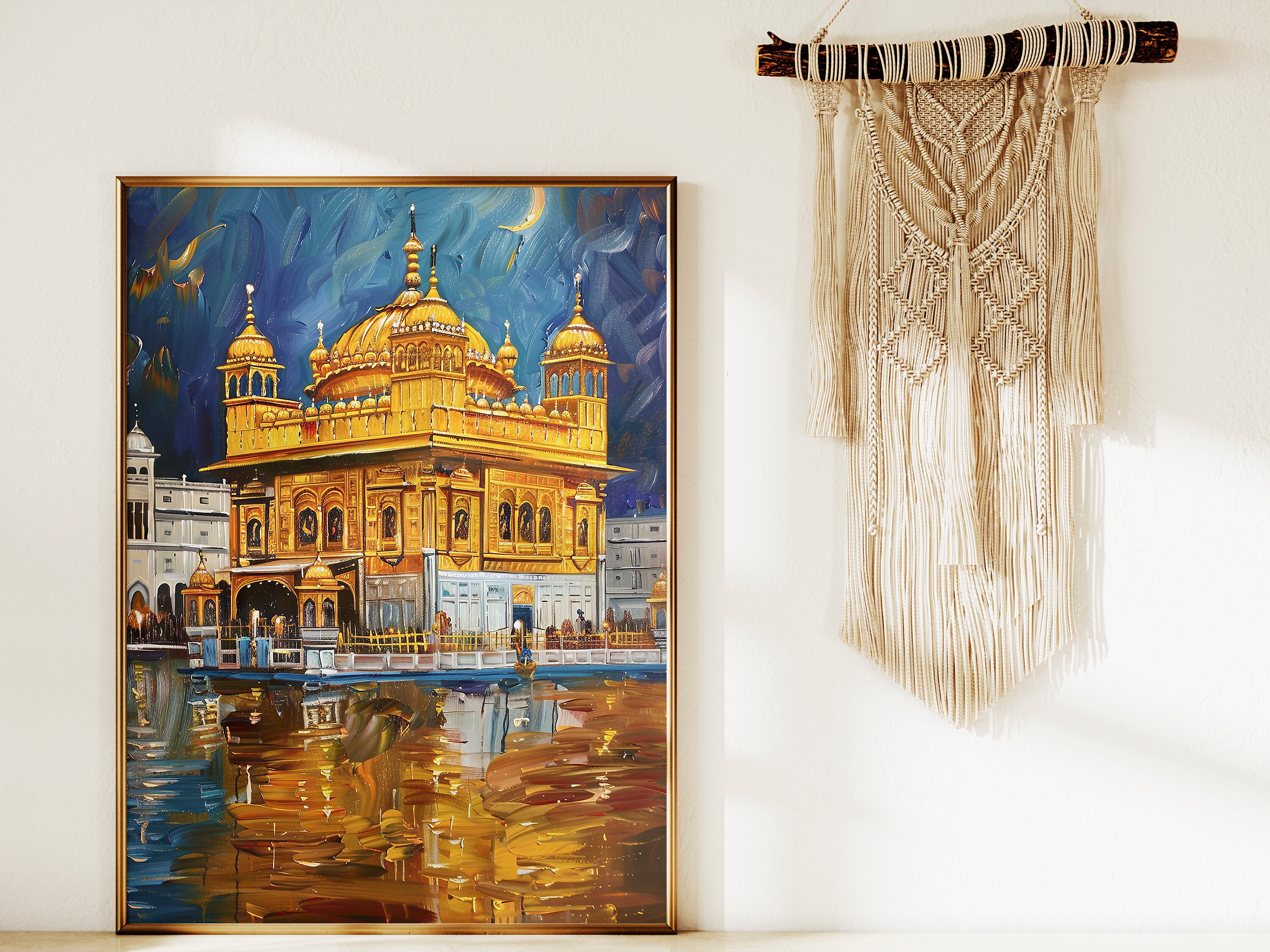 Gurdwara Sikh Art Golden Temple Poster Unframed Sikh Wall Art Sikhism ...