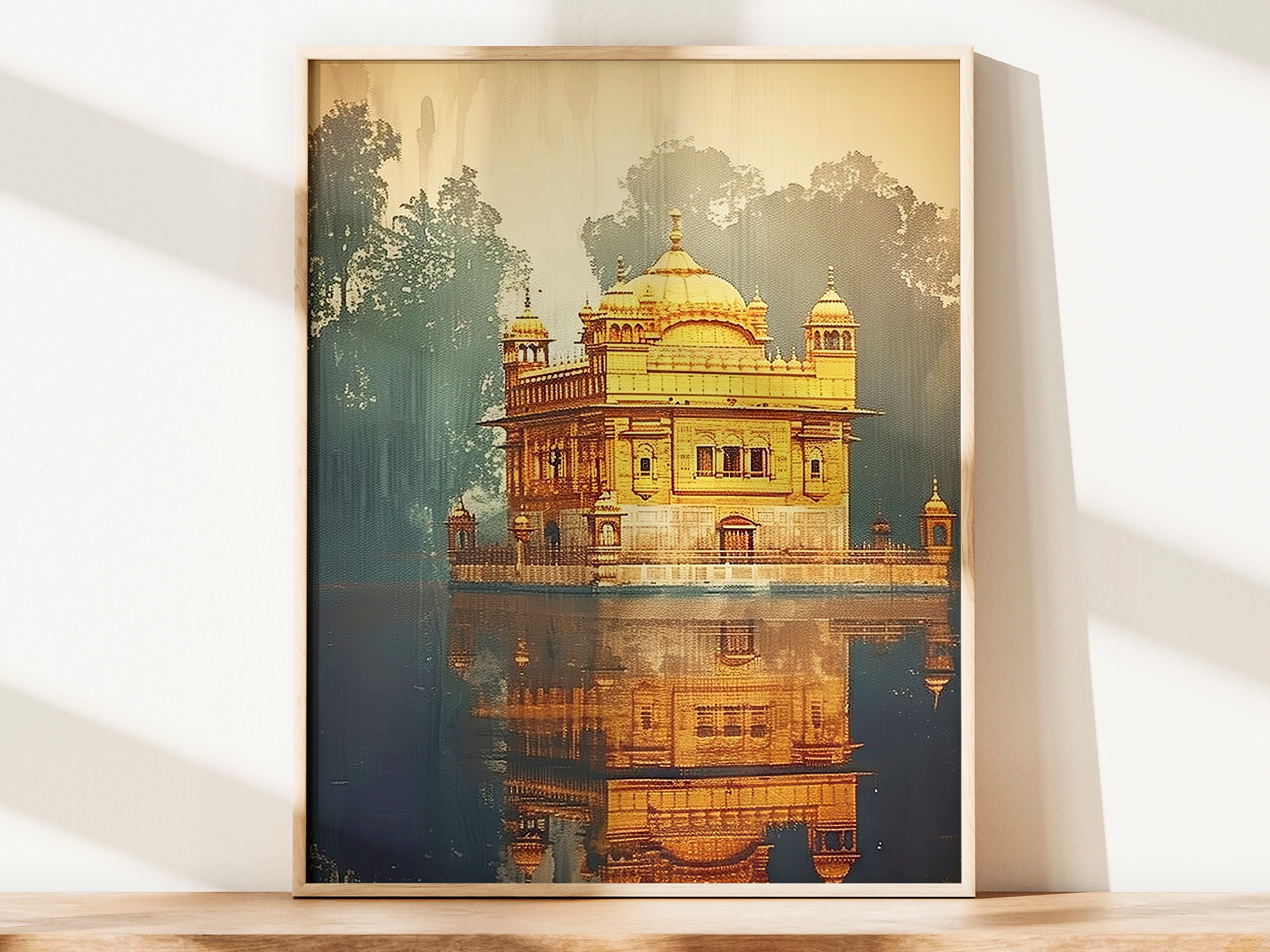 Gurudwara Sikh Art Golden Temple Poster Unframed Sikh Wall Art Sikhism ...