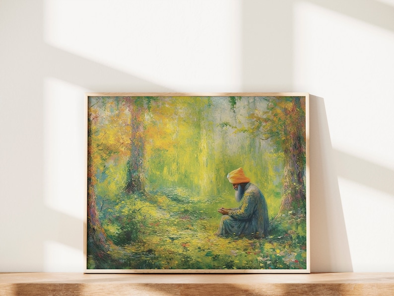 Nurturing Stillness | Poster | Religious Art | Sikh Art | Sikh Gifts ...