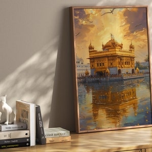 Gurdwara Sikh Art Golden Temple Poster Unframed Sikh Wall Art Sikhism ...