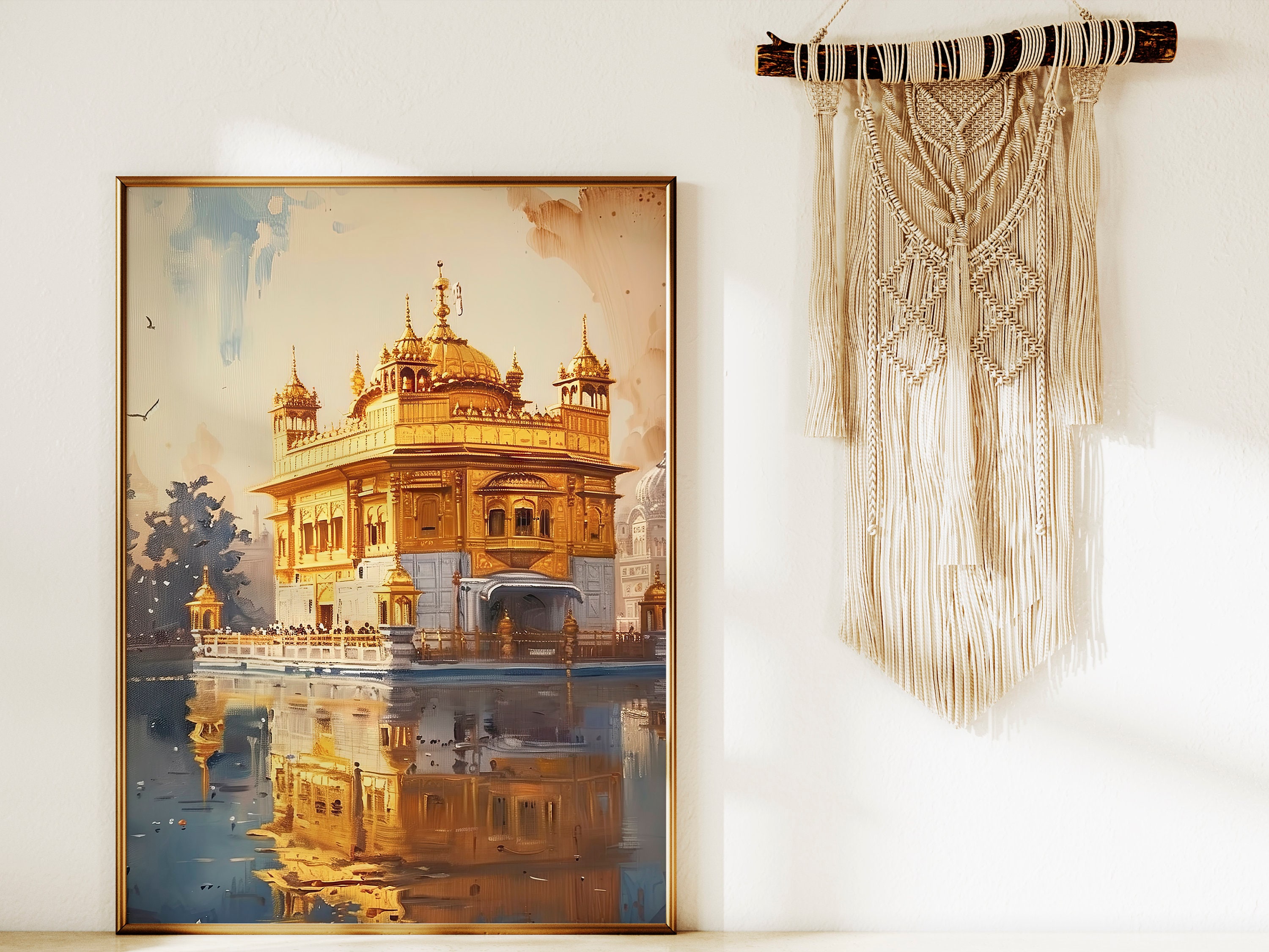 Gurudwara Sikh Art Golden Temple Poster Unframed Sikh Wall Art Sikhism ...
