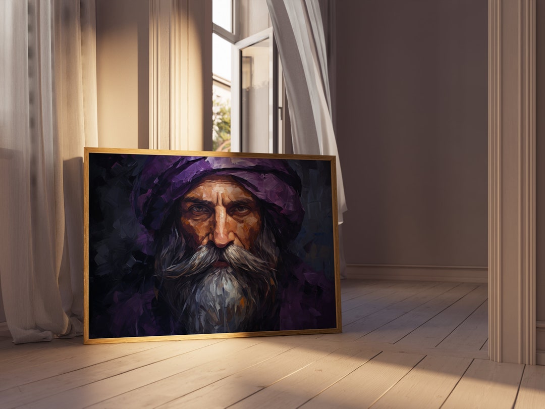 Face of Faith: Sikh Headshot in Impasto | Sikh Art | Religious Art ...