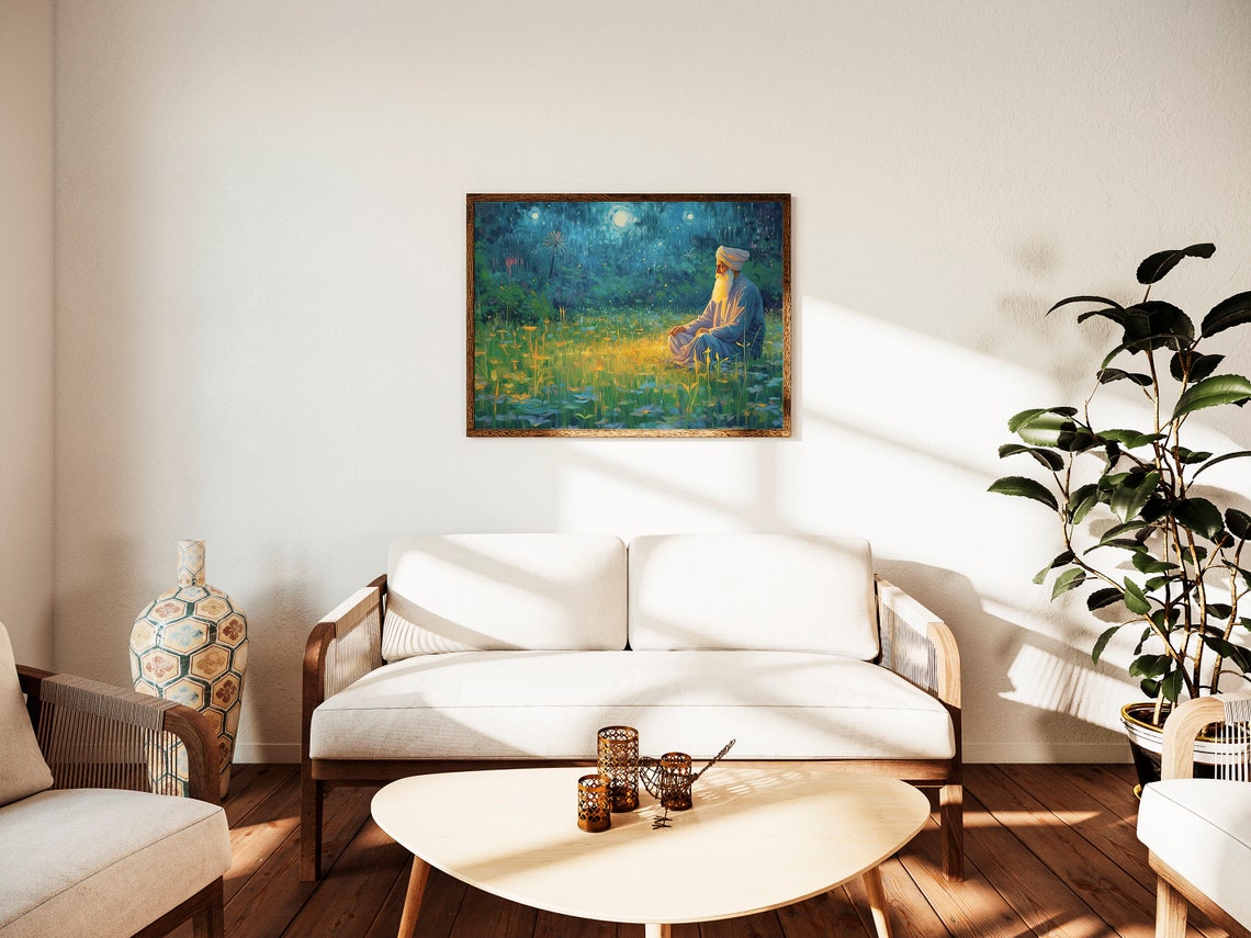 Blissful Oasis | Poster | Religious Art | Sikh Art | Sikh Gifts | Sikh ...