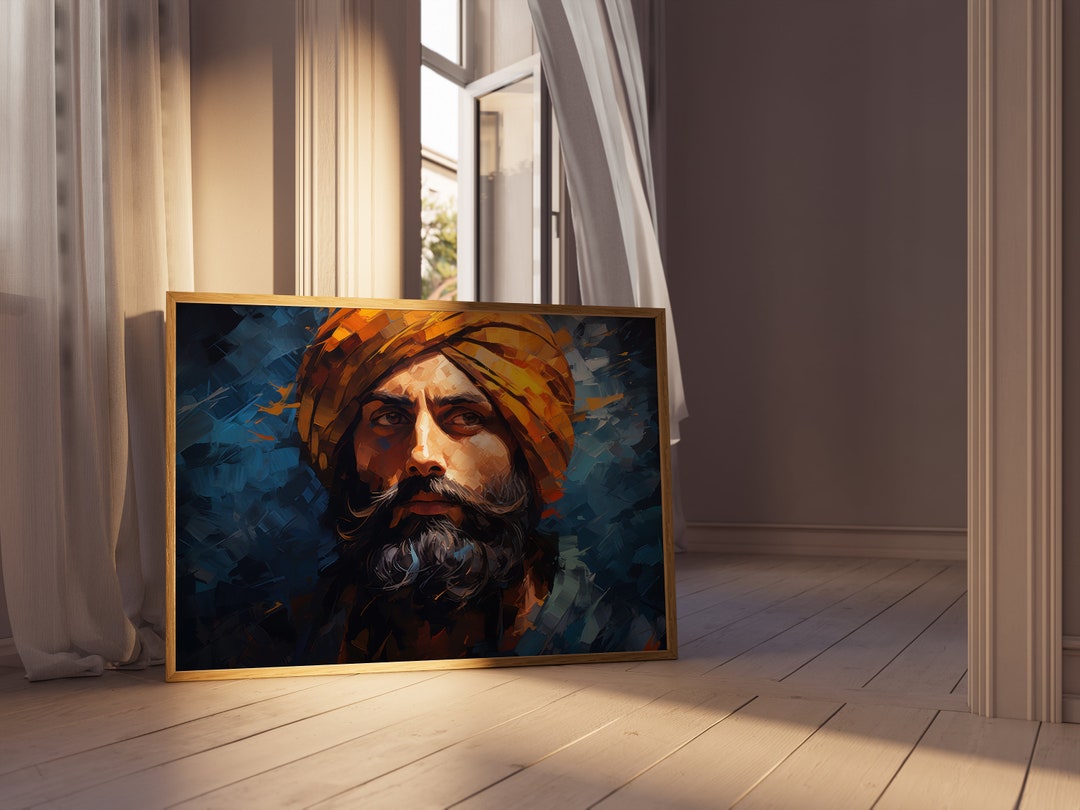 Impasto Intensity: Profile of Sikh Pride | Sikh Art | Religious Art ...