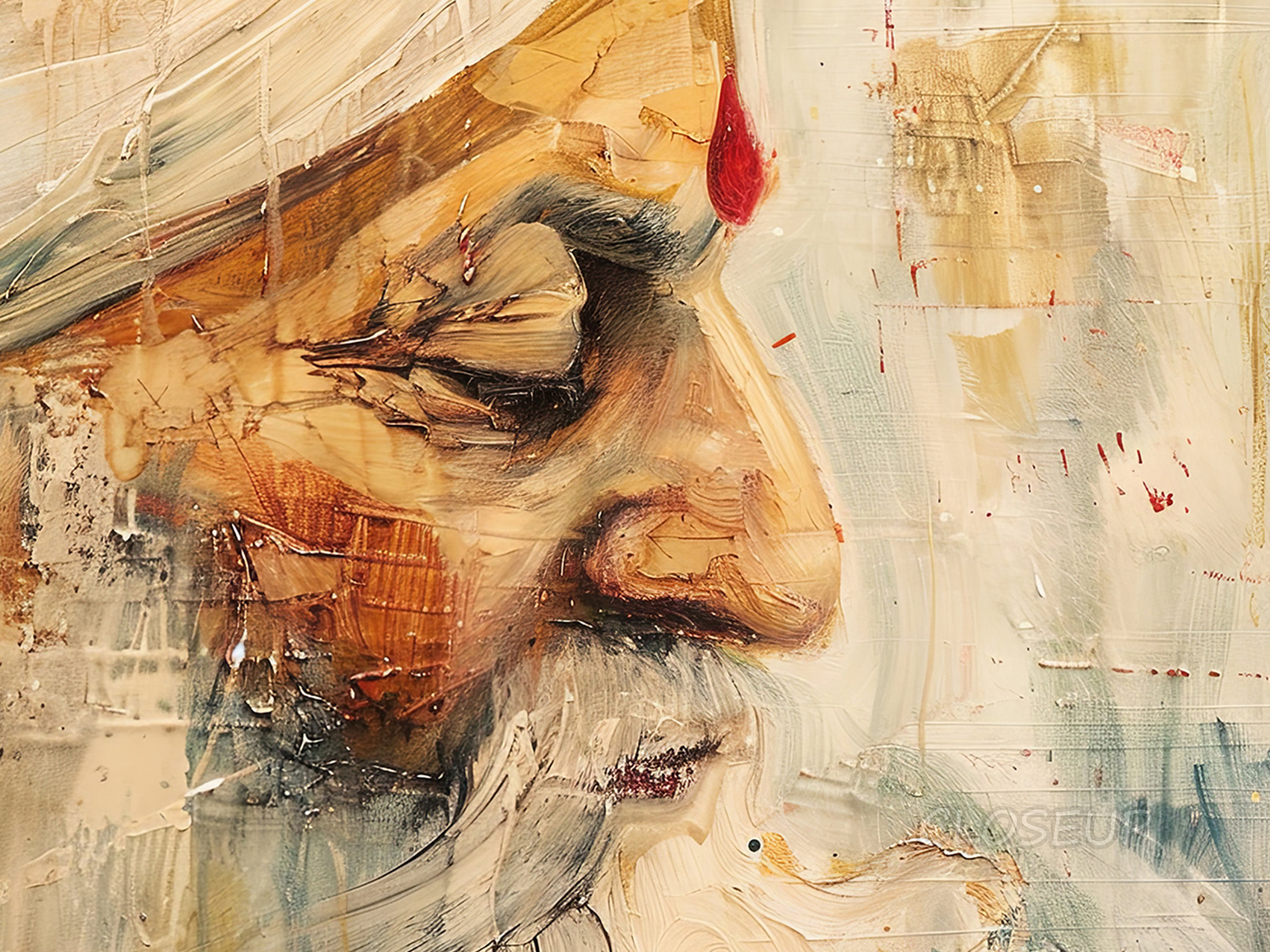 Sikh Guru Print Poster Sikh Wallpaper Oil Painting Sikh Wall Art Sikh ...
